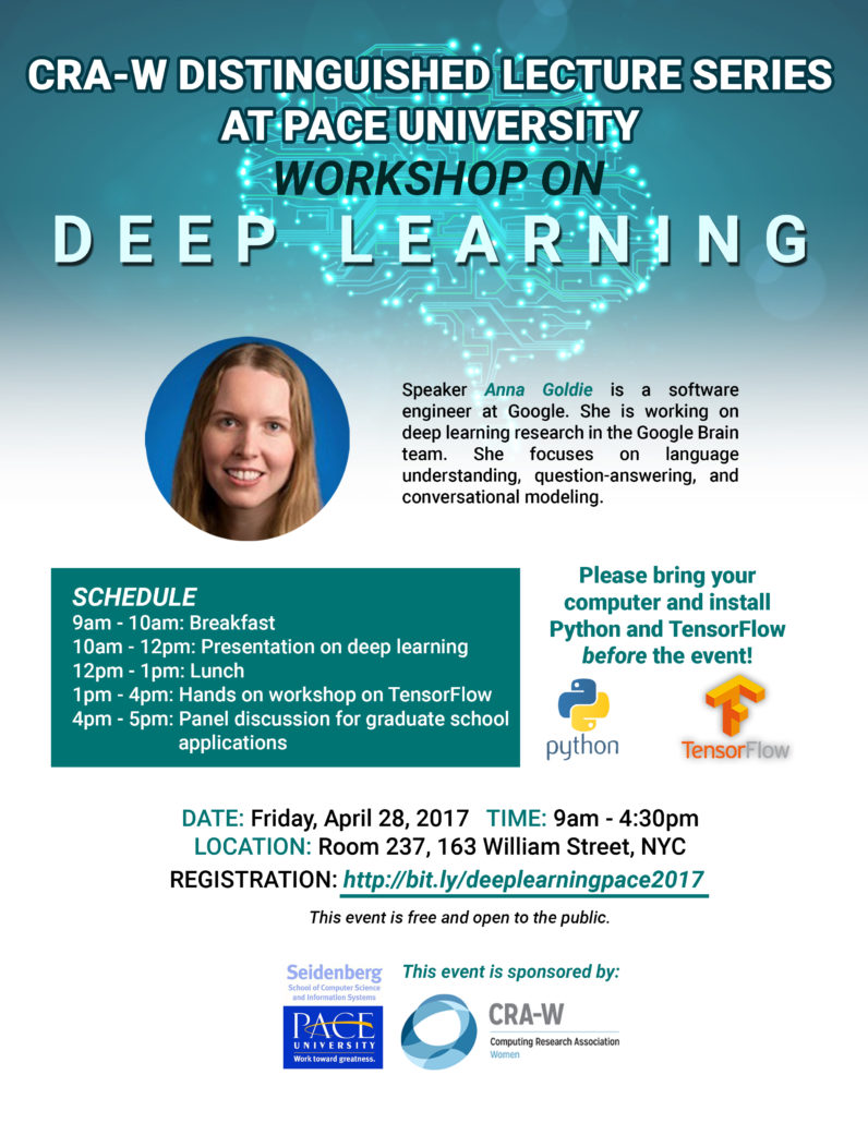 The CRA-W Distinguished Lecture Series at Pace University: Workshop on ...