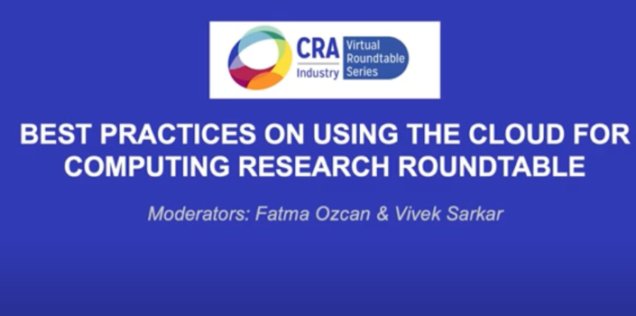 Best Practices on Using the Cloud for Computing Research - CRA